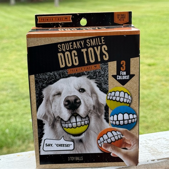 Dog | Squeaky Smile Dog Toy Balls 3pk New | Poshmark